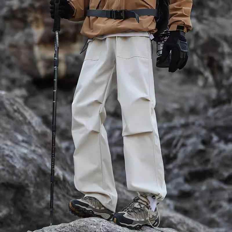パンツ メンズ ワークパンツ 春秋 撥水 アウトドア 登山 ゆったり ストレート カーゴパンツ