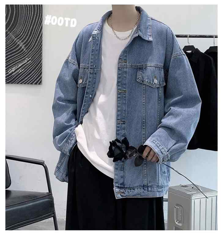 ジャケット メンズ 男性用 デニムジャケット ゆったり 春秋 ブルゾン 韓国 シンプル 無地 カジュアル ワークジャケット Gジャン アウター・製品カテゴリ: ジャケット・スタイル: 韓国版・対象年齢: 18-24歳・襟の形: 襟付き・フィ...