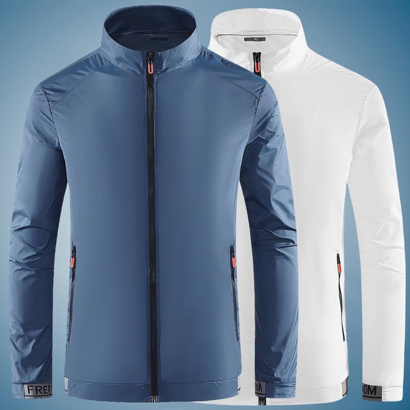 アウター 男性用 春夏 接触冷感 UVカット 紫外線対策 釣り ウェア アウトドア スポーツ 薄手 軽量 通気性