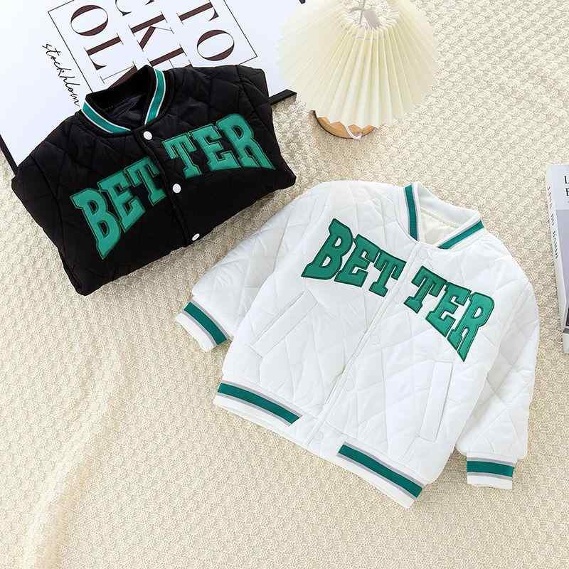 ジャケット ボーイズ 子供 秋冬 薄手 コットン 暖かい 韓国 アルファベット カジュアル 野球
