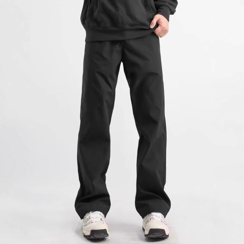 ズボン メンズ 秋冬 裏起毛 カジュアル ストレートパンツ 機能性パンツ ロングパンツ スポーツパンツ ブラック 防風 防水