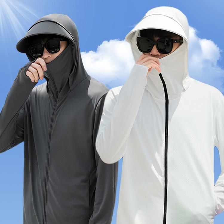 アウター 男性用 接触冷感 UVカット パーカー アウトドア フィッシング ウェア 軽量