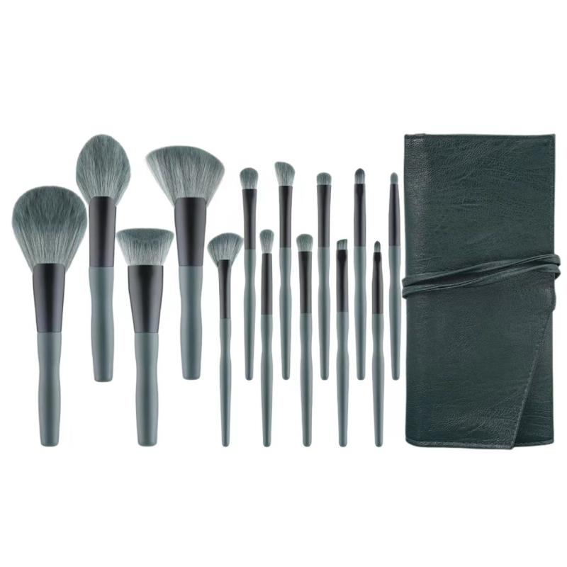 2メイクブラシ 14本セット 熊野筆 柔らかい 頬紅ブラシ アイシャドウブラシ コスメツール