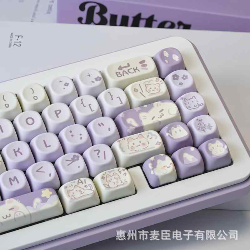 キーキャップ 猫 PBT 熱昇華 磁気軸 Wooting キーボード 交換 カスタム