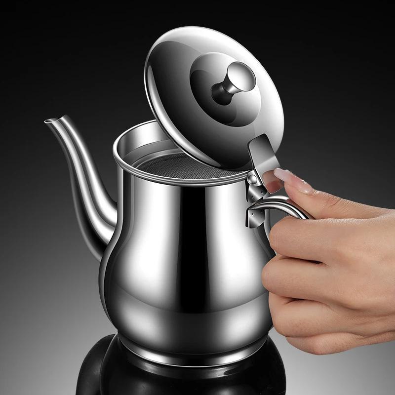 オイルポット ステンレス製 大容量 油こし器 フィルター付き 油差し キッチン レストラン 厨房 揚げ物 油保存 容器