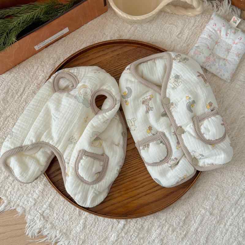 2ペット服 猫用 小型犬 猫服 綿製 ベスト ドッグウェア セーター 猫衣 厚手 防寒