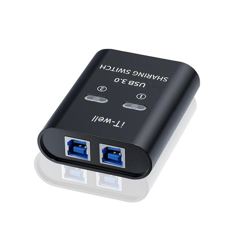 切替器 2台PC用 USB3.0 プリンター共有器 キーボード マウス 変換器