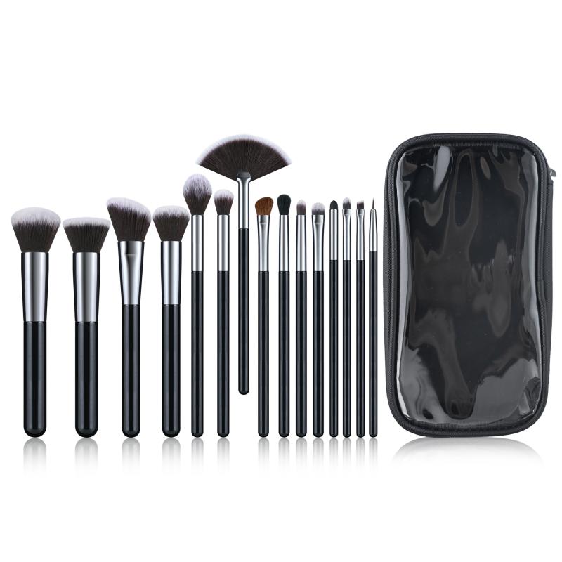 メイクブラシ 15本セット 小馬毛 アイシャドウブラシ コンシーラーブラシ チークブラシ フェイスブラシ コスメ メイク道具