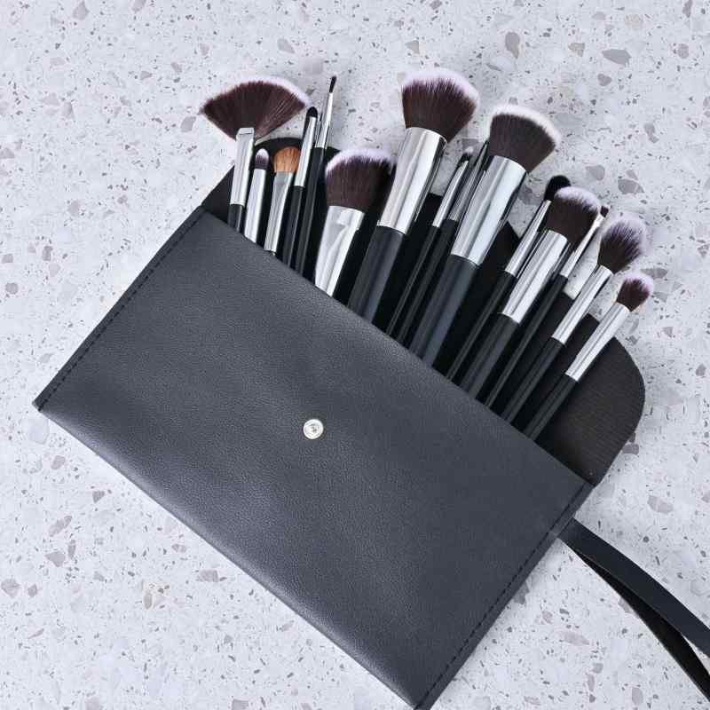 メイクブラシ 15本セット एनिमलヘア アイシャドウブラシ コンシーラーブラシ フェイスブラシ チークブラシ メイクアップブラシ 敏感肌 普段使い