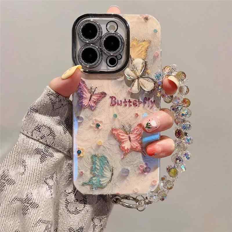 スマホケース レディース iPhone 保護ケース 立体 蝶 バタフライ ブルーライト カラー