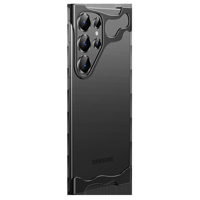 スマホケース Samsung S24ultra アルミ合金 無辺フレーム 耐衝撃 異形 メタル 軽量 頑丈