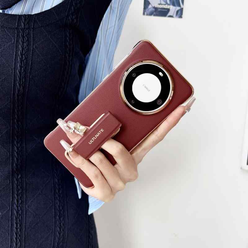 スマホケース Huawei Mate レザー 回転 スタンド 無辺フレーム P80 Mate60 腕ベルト付き 保護カバー