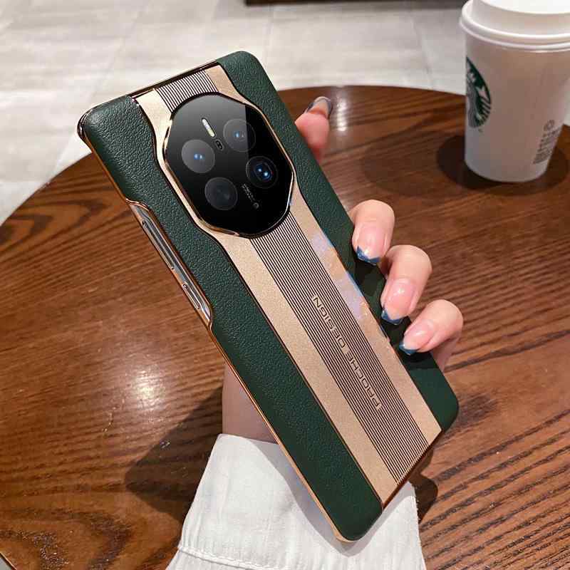 スマホケース 男性用 豪華感 牛革 電気メッキ加工 Huawei Mate50RS Porsche Edition 40Pro 革 携帯カバー 耐衝撃 傷防止 シンプル おしゃれ
