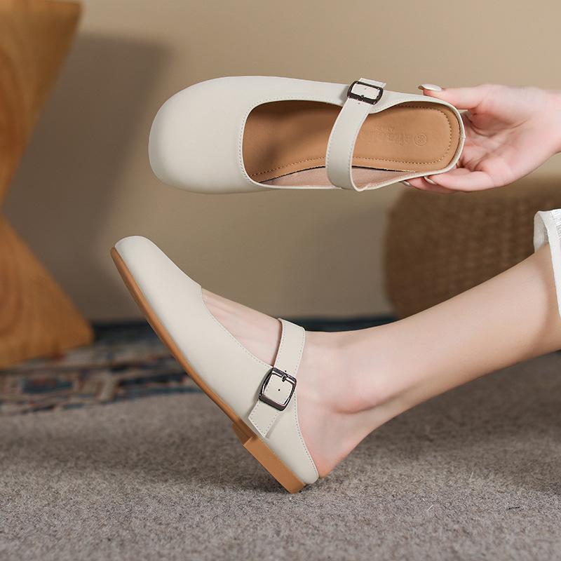 妊婦靴 柔らかい底 スリッパ レディース 外履き 楽ちん靴 サンダル ローヒールミュール 歩きやすい ぺたんこ靴 フラットシューズ かわいい 滑り止め 軽量 安定 脱ぎ履きしやすい 春夏・製品カテゴリ: 包頭・対象年齢: 成年・スタイル: ...