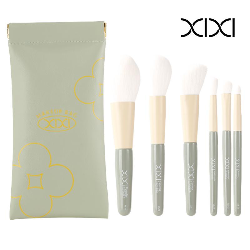 メイクブラシ セット 初心者 向け フェイスブラシ アイシャドウブラシ パウダーブラシ チークブラシ ハイライトブラシ コンシーラーブラシ 全6本 柔らかい 人工毛 持ち運び やすい