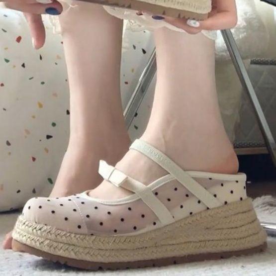 サンダル レディース カジュアル 厚底 メッシュ スリッパ 歩きやすい 疲れない 履きやすい 普段使い リゾート 春夏