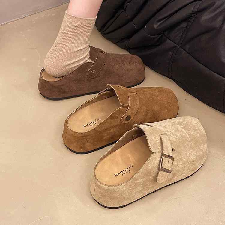 サンダル レディース 厚底 サボ サンダル スリッパ 秋冬 森ガール 内ボア 付き 快適 履きやすい 普段使い かわいい スリッポン