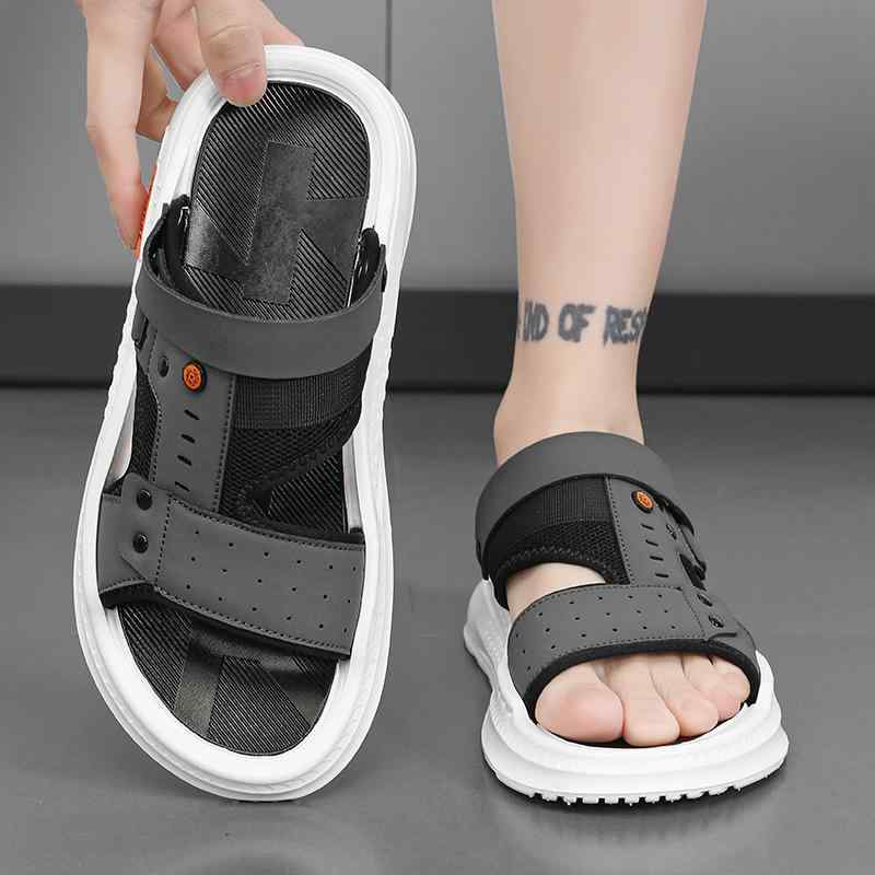 サンダル 男性用 メンズ 2way 涼しい スリッパ グレー ブラック カーキ 快適 コンフォート 普段使い アウトドア