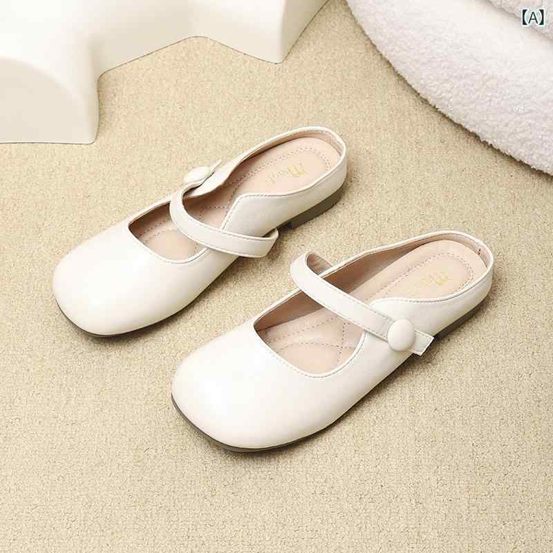 サンダル レディース 春夏 フラット ローヒール マリージェーン 大きいサイズ 痛くなりにくい 歩きやすい かわいい ぺたんこ スリッパ つっかけ・製品カテゴリ: 包頭・対象年齢: 成人・スタイル: カジュアル・靴の表面素材: 超纤・ソール...