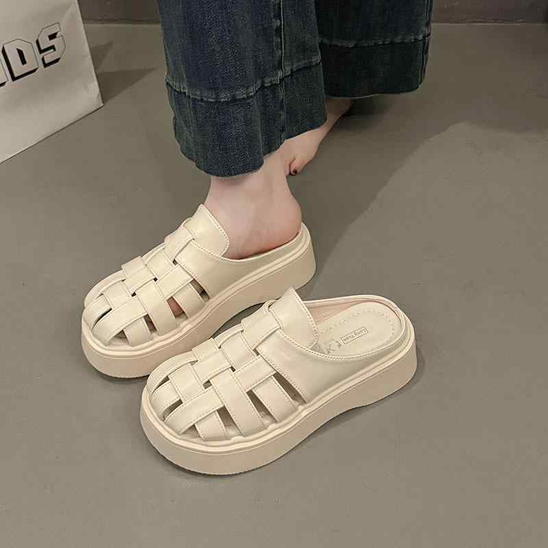 サンダル レディース 編み込み ミュール ローマ風 スクエアトゥ レトロ 美ラード スリッパ 外履き 普段使い かわいい