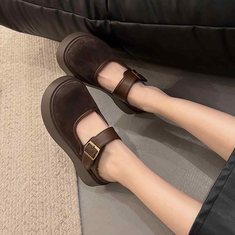 サンダル レディース 厚底 外履き スリッパ 绒面 スエード調 レトロ ヴィンテージ ぺたんこ ローヒール 歩きやすい かわいい カジュアル 春夏