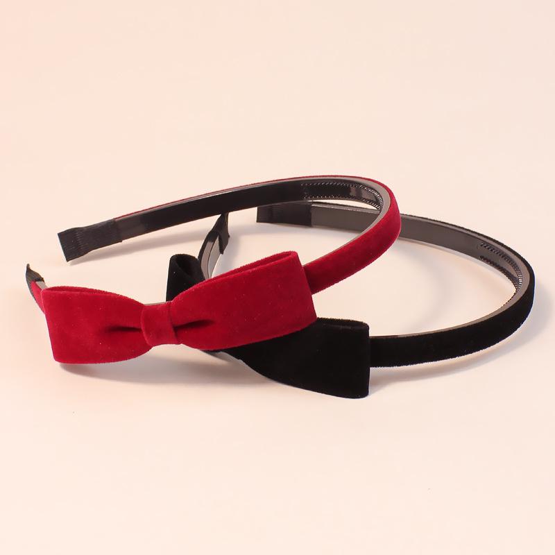2ヘアアクセサリー キッズ 子供 女の子 かわいい ヘアバンド 髪飾り 上品 ベルベット ベロア リボン 赤 ヘアクリップ ヘアピン おしゃれ