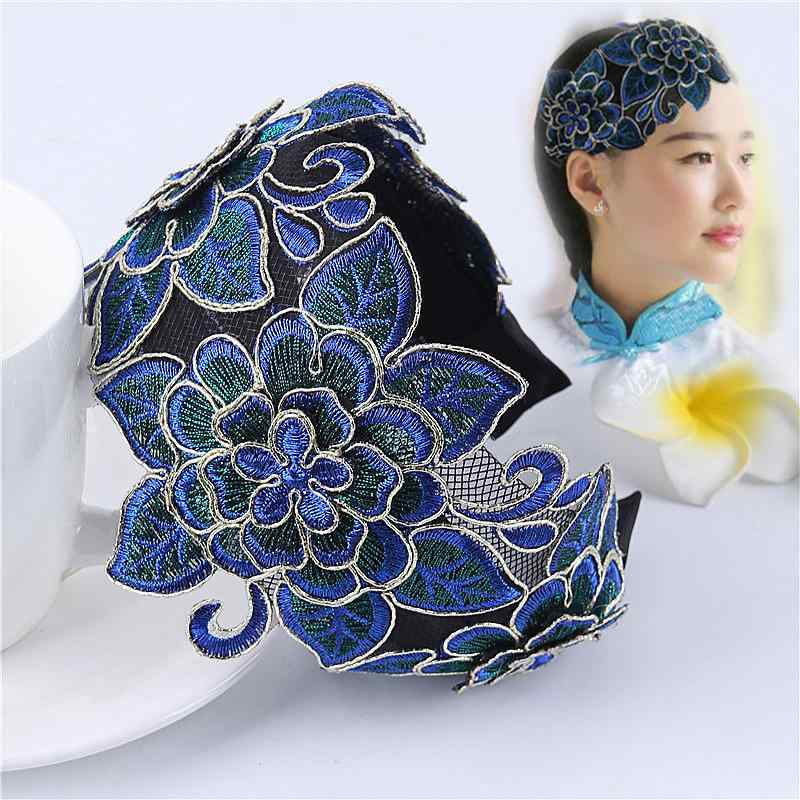 2ヘアバンド レディース レトロ 刺繍 エスニック おしゃれ ヘアアクセサリー ヘッドドレス ヘアアレンジ