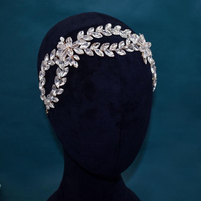 ヘアアクセサリー レディース ブライダル ヘッドドレス 手作り ラインストーン カチューシャ ウェディング ドレス アクセサリー