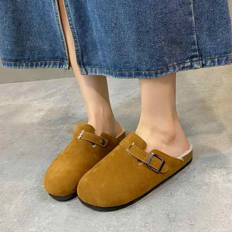 サンダル レディース 厚底 サボ サンダル 外反母趾 甲高 幅広 ルームシューズ スリッパ 疲れにくい 履きやすい 軽量 クッション あったか 秋冬 かわいい 普段使い