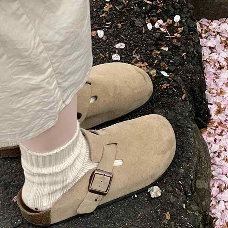 2サンダル レディース 秋冬 サボ サンダル スリッパ 外履き シューズ 靴 かわいい 歩きやすい 履きやすい 包頭 ボア クッション あったか ふわふわ 室内 普段使い