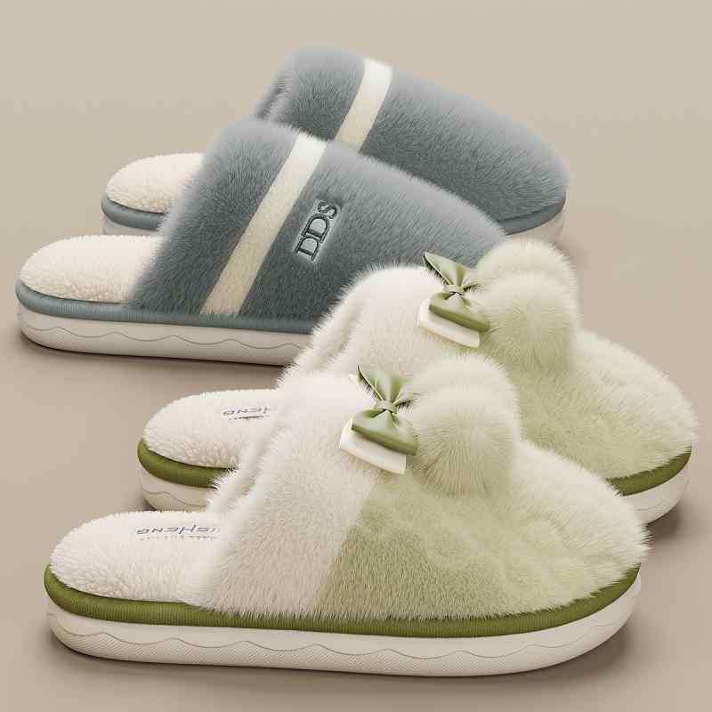ルームシューズ レディース 秋冬 厚底 あったか モコモコ スリッパ 室内履き かわいい