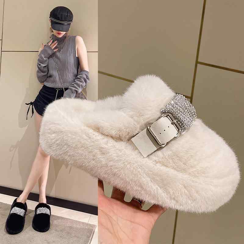 ルームシューズ 厚底 秋冬 かわいい 韓国 無地 あったか 暖かい 保温性 滑り止め 室内履き スリッパ