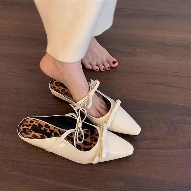 サンダル レディース バレエシューズ風 スリッパ 外履き 蝶結び飾り インヒール 涼しい 滑り止め 歩きやすい かわいい カジュアル 普段使い