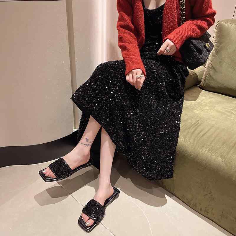 サンダル レディース フラット シルバー ビーチ 普段使い かわいい グリッター ラメ