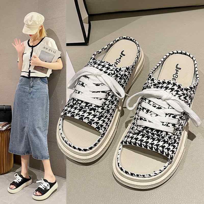 サンダル レディース 厚底 夏 スリッパ つっかけ 普段使い おしゃれ 帆布 インスタ映え