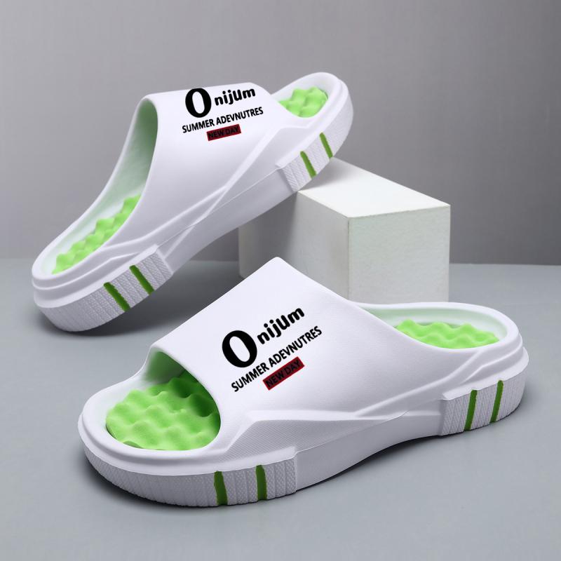 サンダル 男性用 春夏 厚底 スリッパ つっかけ 涼しい 滑り止め 室内履き 普段使い ルームシューズ リラックス マッサージ 再生繊維 接触冷感 吸湿速乾