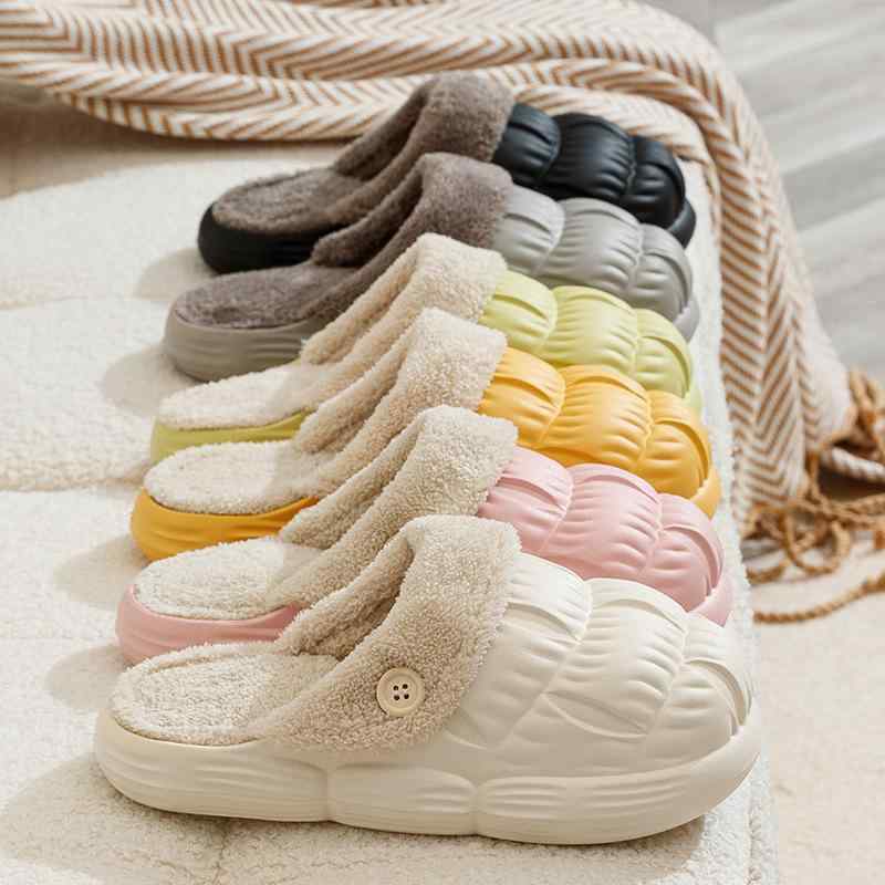 スリッパ レディース 秋冬 防水 厚底 暖かい ルームシューズ 取り外し可能 カップル 室内履き クッション性 歩きやすい 履き心地 ふわふわ あったか