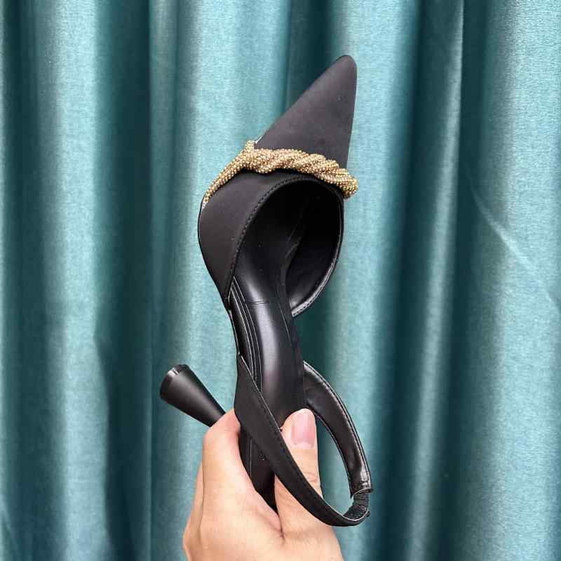 サンダル レディース ハイヒール オープントゥ ピンヒール 美脚 歩きやすい おしゃれ かわいい エレガント カジュアル・カラー: ブラック（銀チェーン）, レッド, ローズレッド, 蛍光イエロー, 孔雀グリーン, ブルー, グリーン, ゴ...