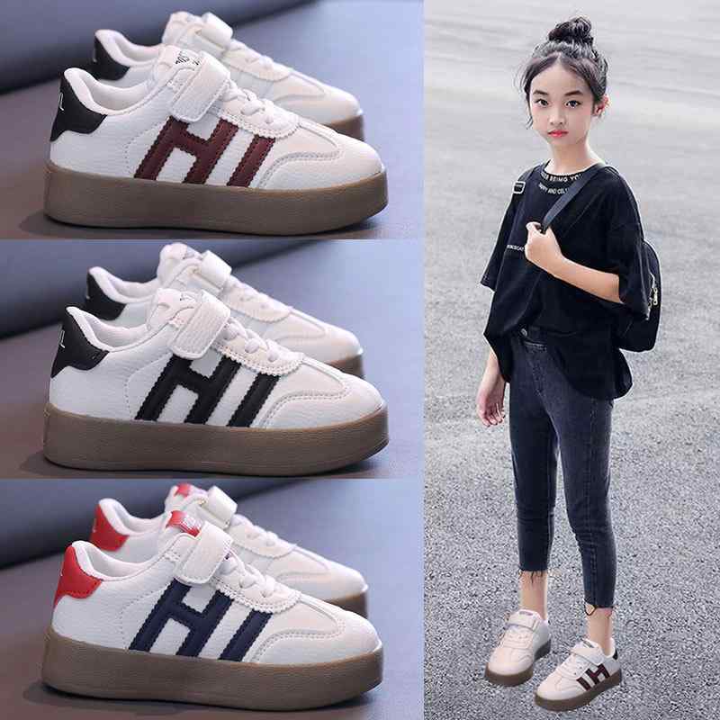 スニーカー キッズ 女の子 春秋 子供靴 スポーツ 白 運動靴 阿甘徳訓 シューズ