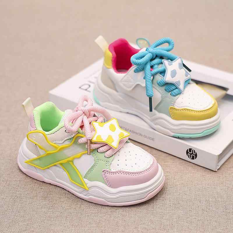 スニーカー キッズ 子供 靴 カラフル 秋冬 学生 運動靴 普段使い かわいい ローカット