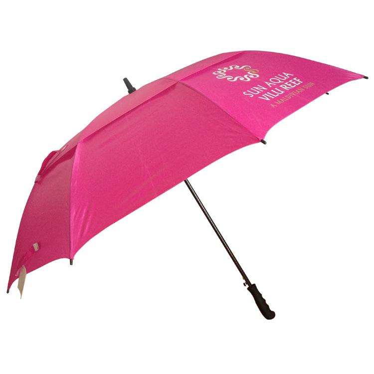 傘 カスタムメイド セミオート ゴルフ傘 プロモーション用 ストレートハンドル ビジネス 雨傘 晴雨兼用 広告傘