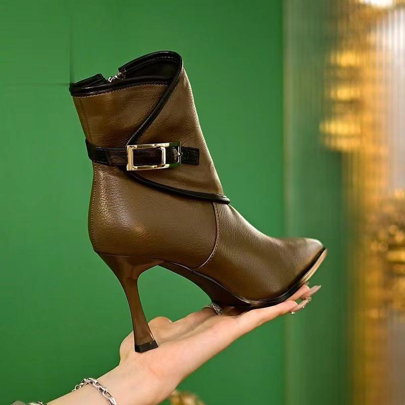 ブーツ レディース 切り替え 靴 ハイヒール ピンヒール エレガント きれいめ 美脚 おしゃれ かわいい