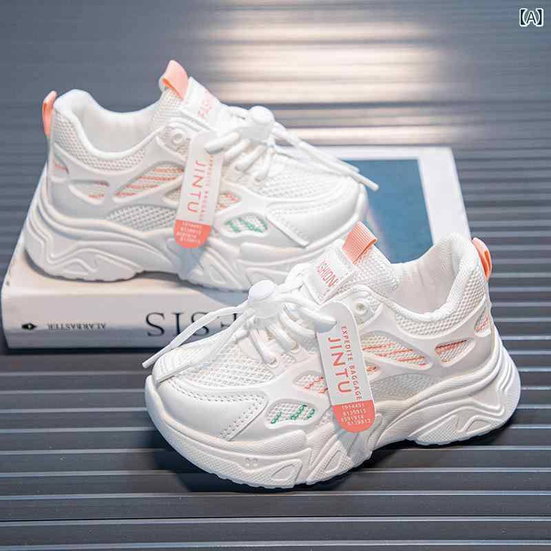 靴 キッズ 子供 女の子 軽量 スニーカー 軟底 運動靴 スポーティー カジュアル かわいい 春夏 秋冬