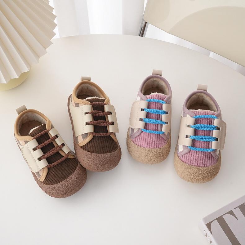 スニーカー キッズ 秋冬 子供靴 コーデュロイ 男の子 女の子 ヴィンテージ 暖か 子供用 スニーカー