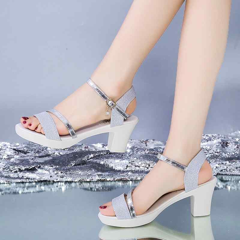 サンダル レディース ハイヒール チャンキーヒール ストラップ 春夏 かわいい 歩きやすい 美脚