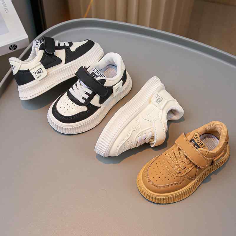 スニーカー キッズ 男女兼用 子供靴 運動靴 ローカット ベルクロ 履きやすい 滑り止め 柔らかい靴底 通学 普段使い 白