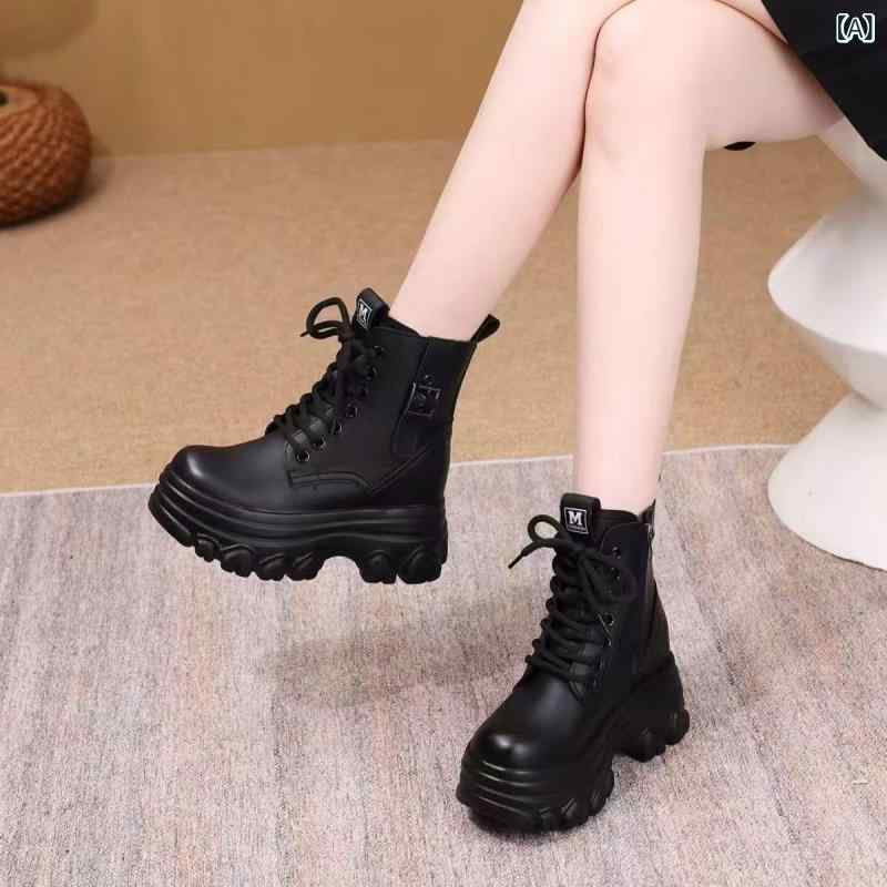 ブーツ レディース 厚底 ショートブーツ 内ボア 暖かい 防寒 あったか 滑り止め カジュアル 歩きやすい 美脚 秋冬