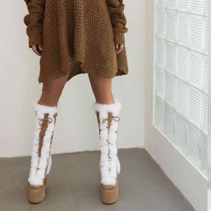 ブーツ レディース 秋冬 スエード調 ハイヒール ロングブーツ 大きいサイズ あったか 防寒 女性用 美脚効果 脚長効果 カジュアル 普段使い