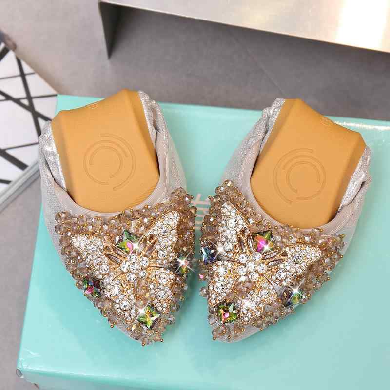 パンプス レディース 2025 春夏 ラインストーン ぺたんこ ローヒール ポインテッドトゥ フラット 痛くなりにくい 歩きやすい 柔らかい 履きやすい 黒 ブラック 仕事用 普段使い オフィス デイリー ママ 母親