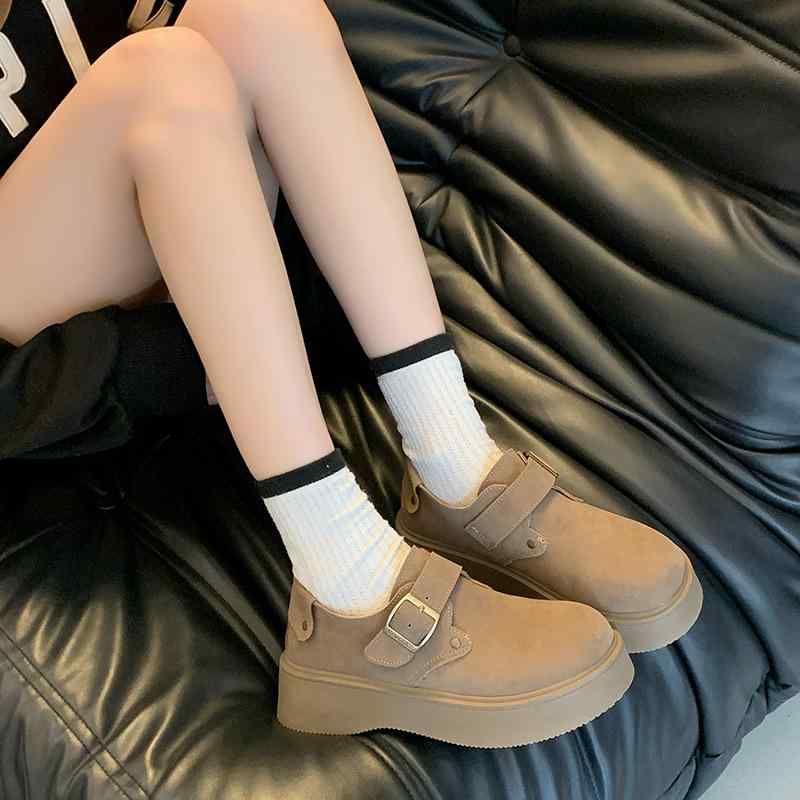 靴 レディース 厚底 ローファー スリッポン 小柄 身長アップ 美脚 普段使い かわいい 歩きやすい